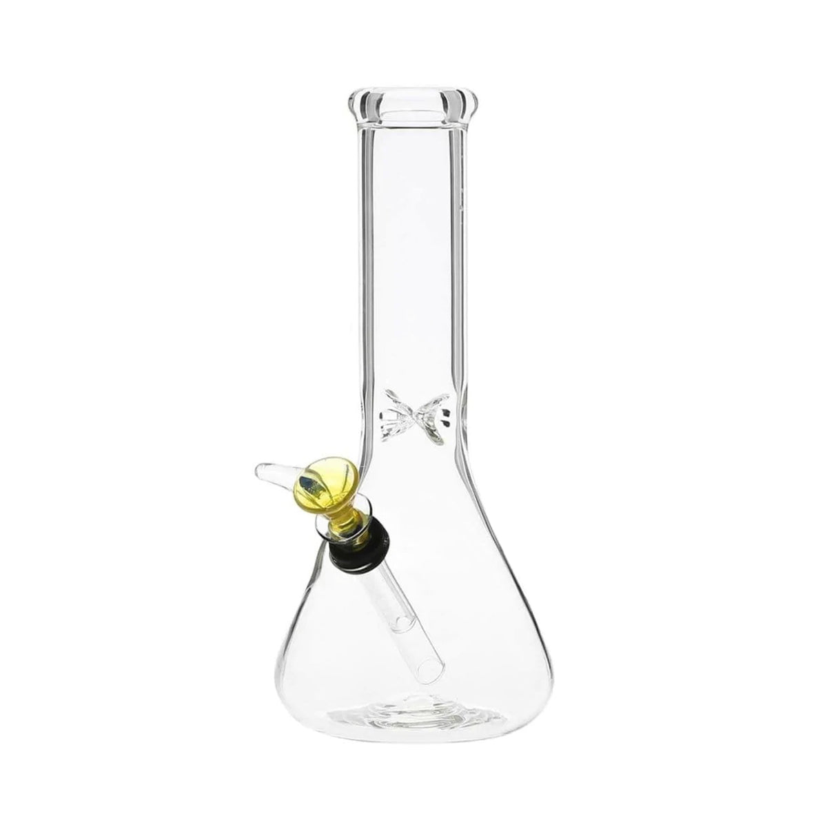 Water Pipe | Minimalist Beaker Water Pipe w/ Slider Bowl | 8" - Slide