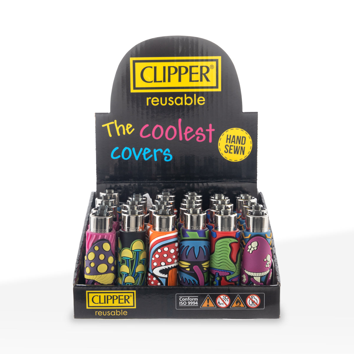 Clipper® Lighters | Mushrooms Pop Covers | 30 Count