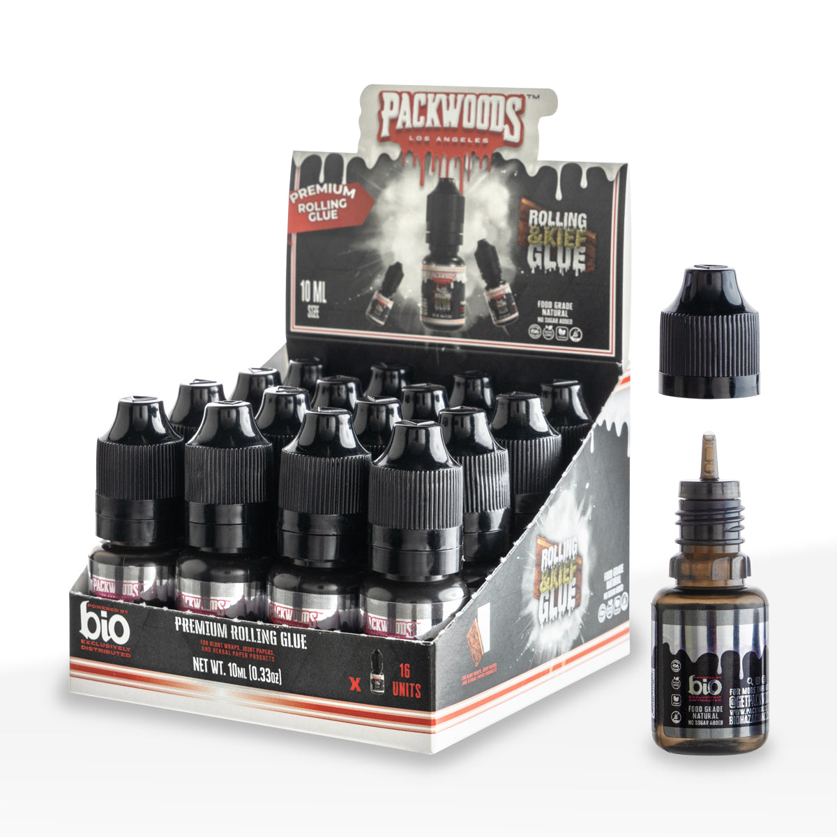 Packwoods x BIO | Blunt Rolling & Kief Glue All in One | 10ml Droppers