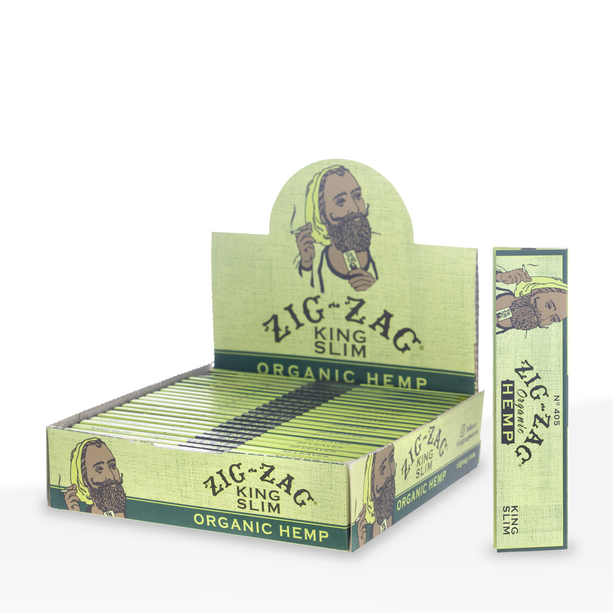 Zig-Zag® | King Slim Rolling Paper | 110mm - Organic Hemp - 24 Count