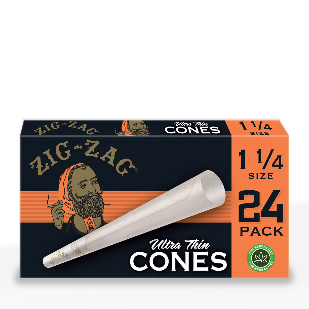 Zig-Zag® | Ultra Thin Pre-Rolled Cones | 84mm - White - 12 Count