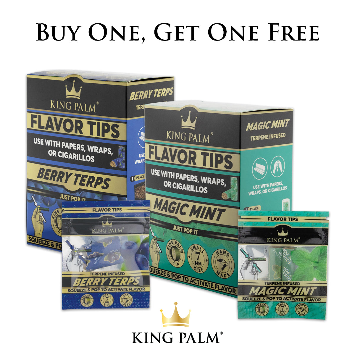 King Palm | Limited BOGO Bundle Corn Husk Terp Filter Tips | 2 Flavor