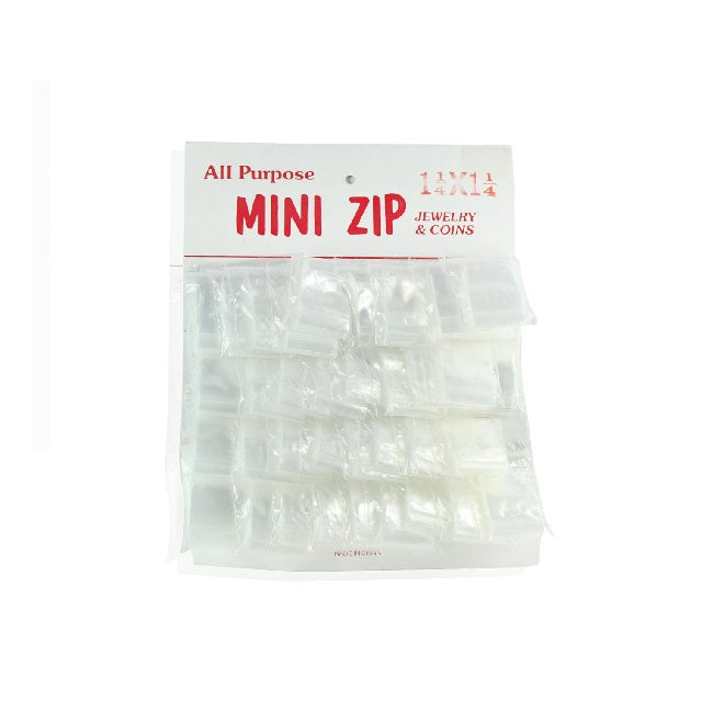 Zip Lock | Plastic Zip Lock Baggies | 1.25" X 1.25" - Clear - 36 Count