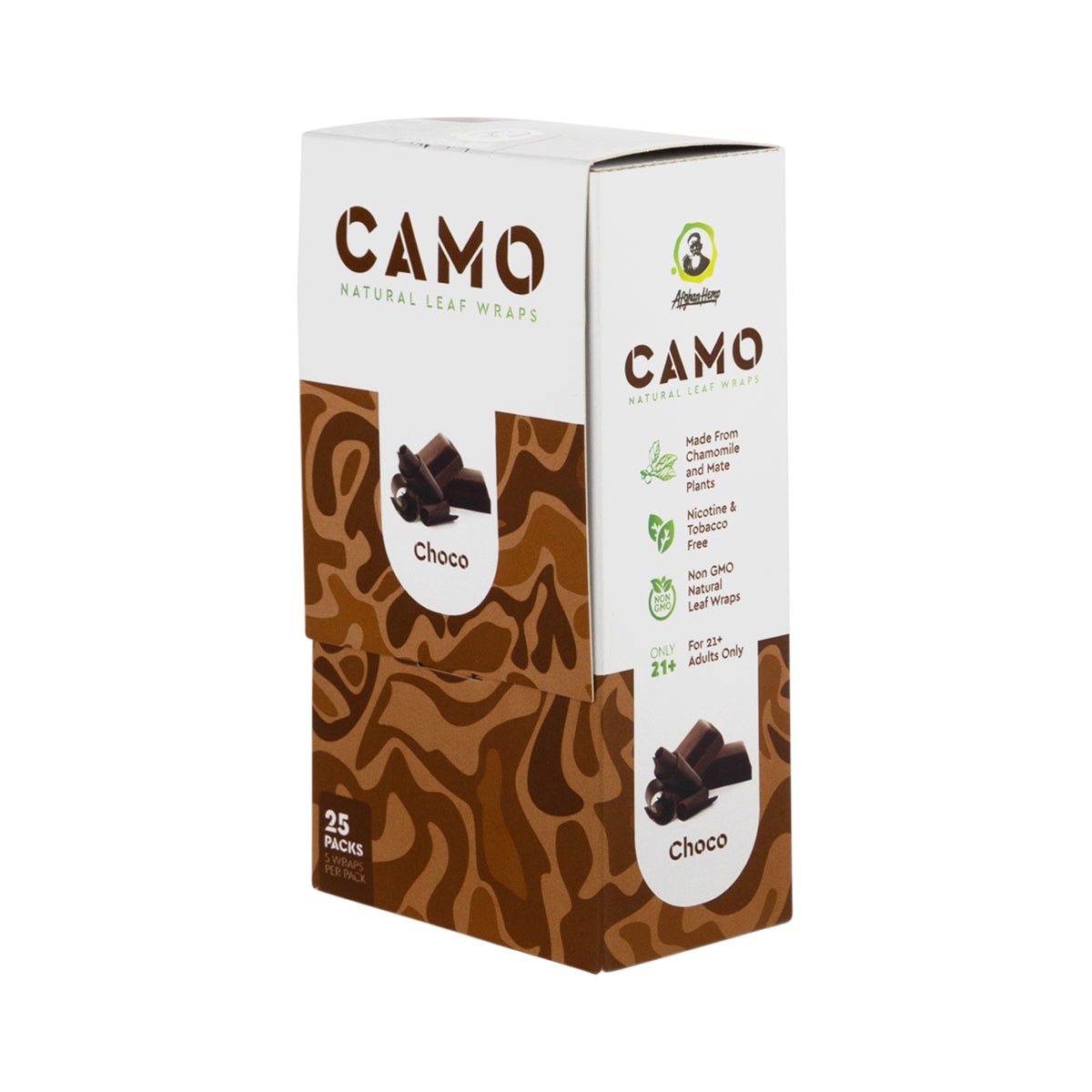 CAMO | Natural Leaf Blunt Wraps | 109mm - 25 Count - Various Flavors