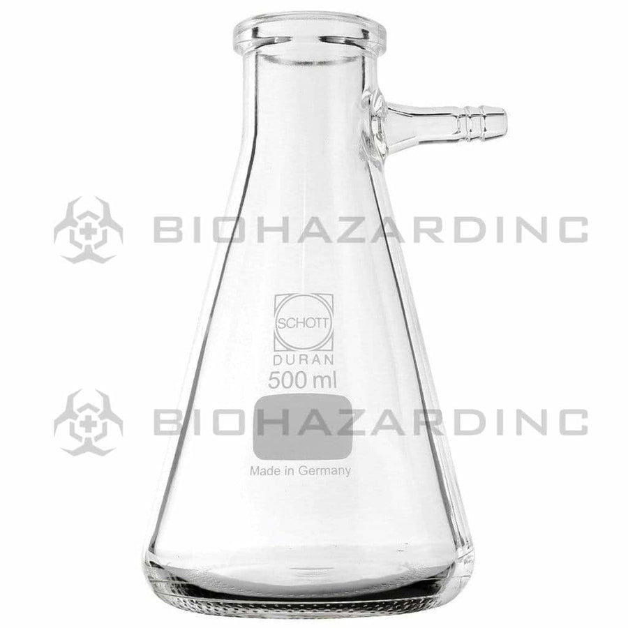 Schott DURAN® | Filtering Flask - Erlenmeyer Shape w/ Glass Hose | 500