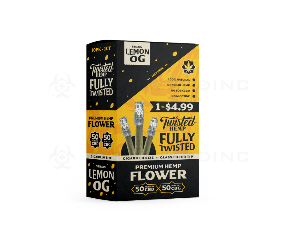 Twisted Hemp™ | Fully Twisted Pre-Rolled Hemp Flower Wraps w/ Glass Ti